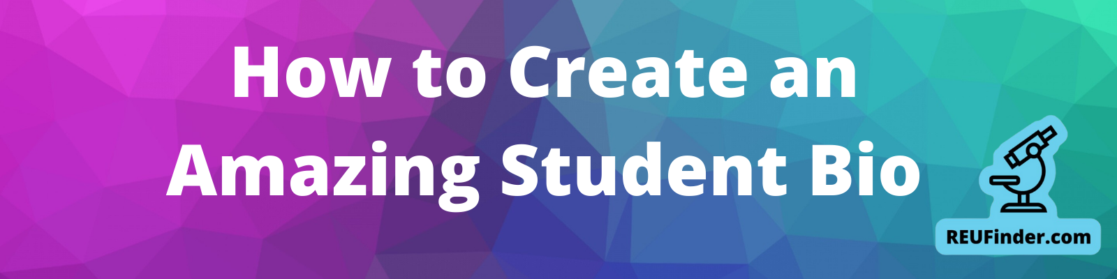 How to Create an Amazing Student Bio - REU Finder